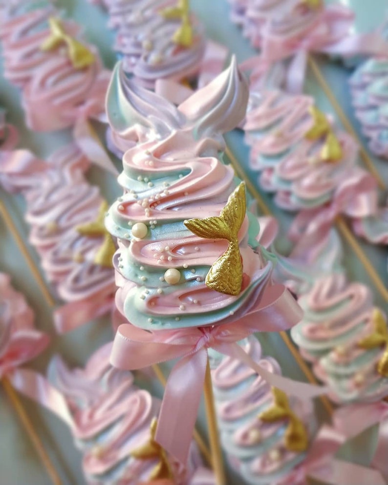 Meringue Tail Mermaid Mermaid Cookie Vanilla Flavor - Etsy