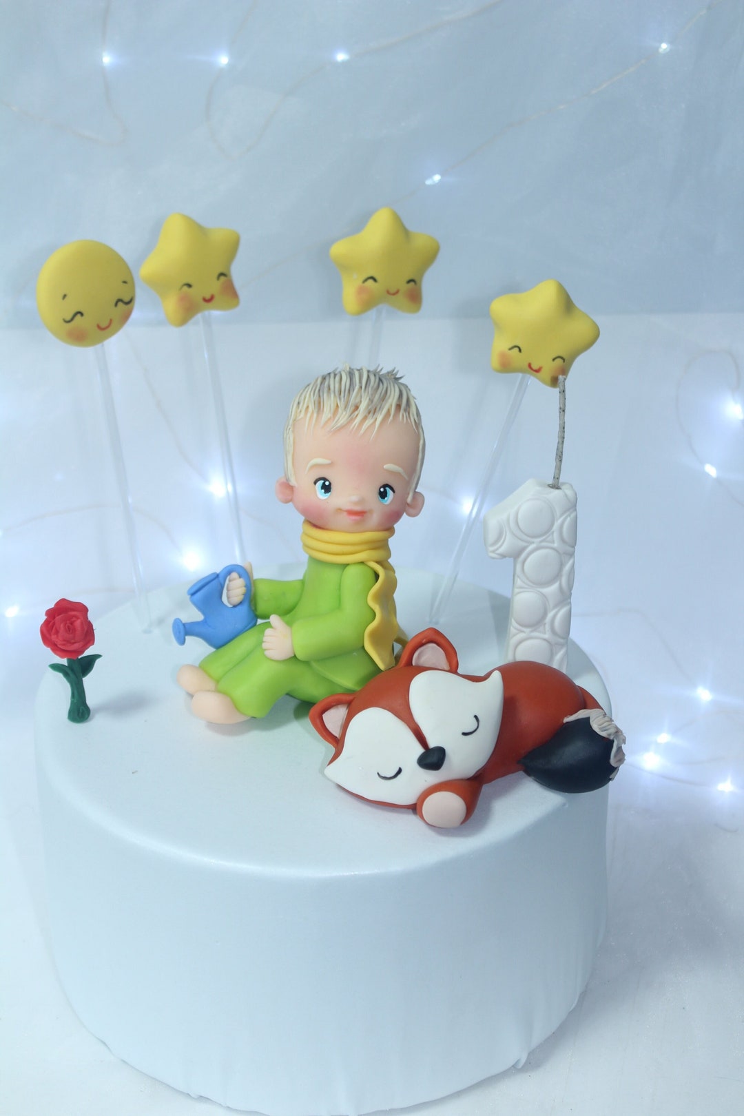 Little Prince Topper in Cold Porcelain, Personalized Cake Topper ...