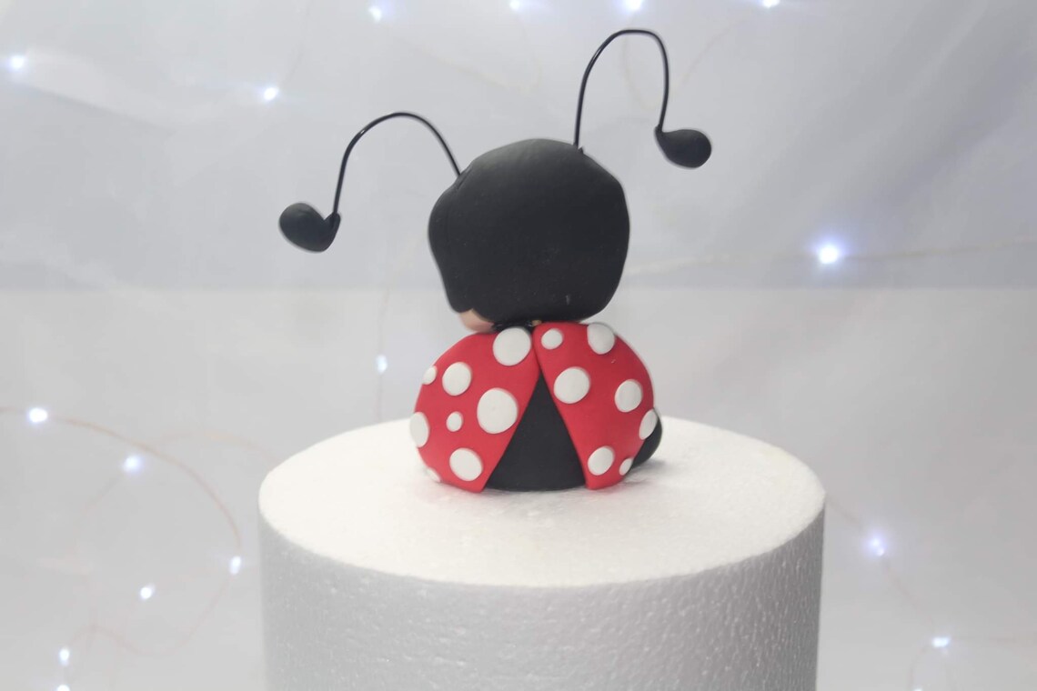 Ladybug Fondant, Cold Porcelain Ladybug Figure, Garden Party ...