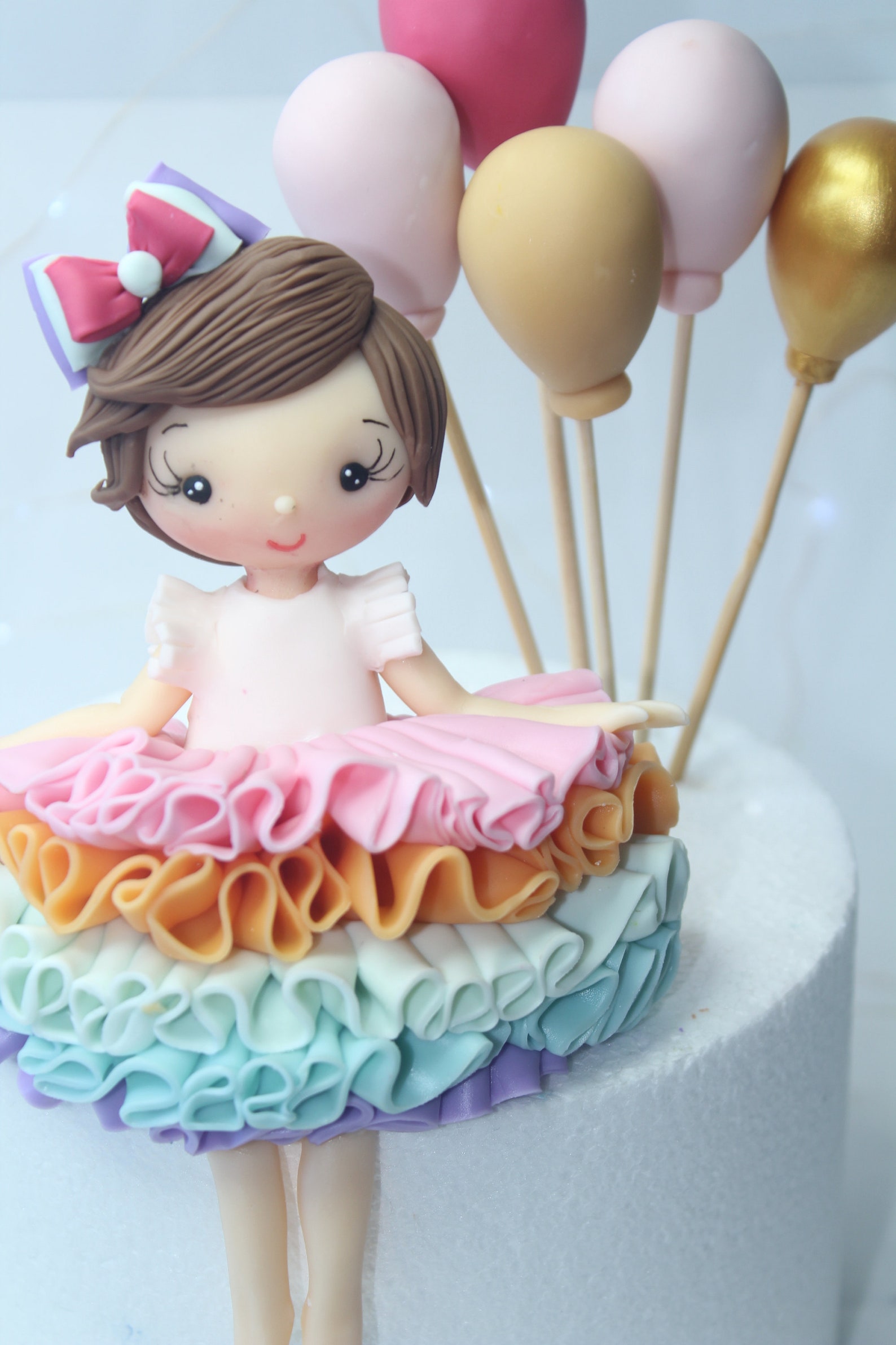 Girl Cake Topper, Person Figurine, Handmade Figurine Doll, Handmade ...