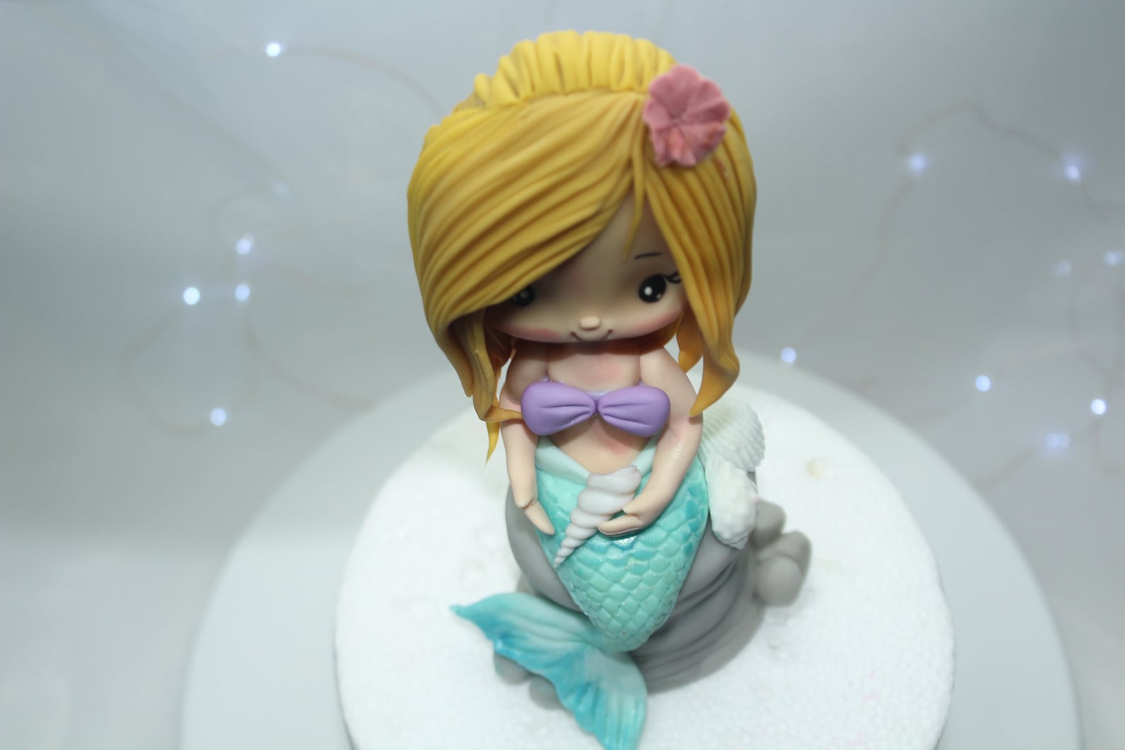 Fondant Mermaid, Cold Porcelain Mermaid Doll, Under the Sea Party ...