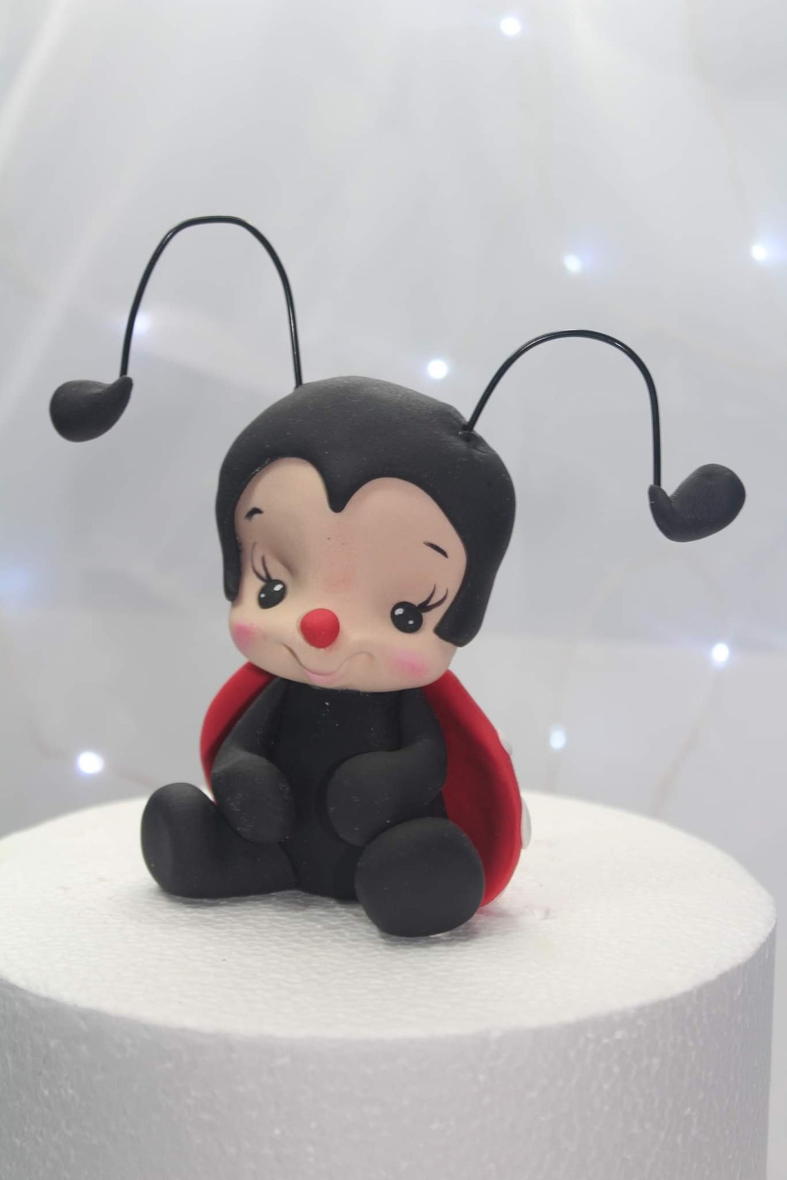 Ladybug Fondant, Cold Porcelain Ladybug Figure, Garden Party ...