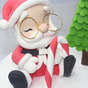 Santa Claus Fondant Topper for Christmas Cake in Sugarpaste or Cold ...