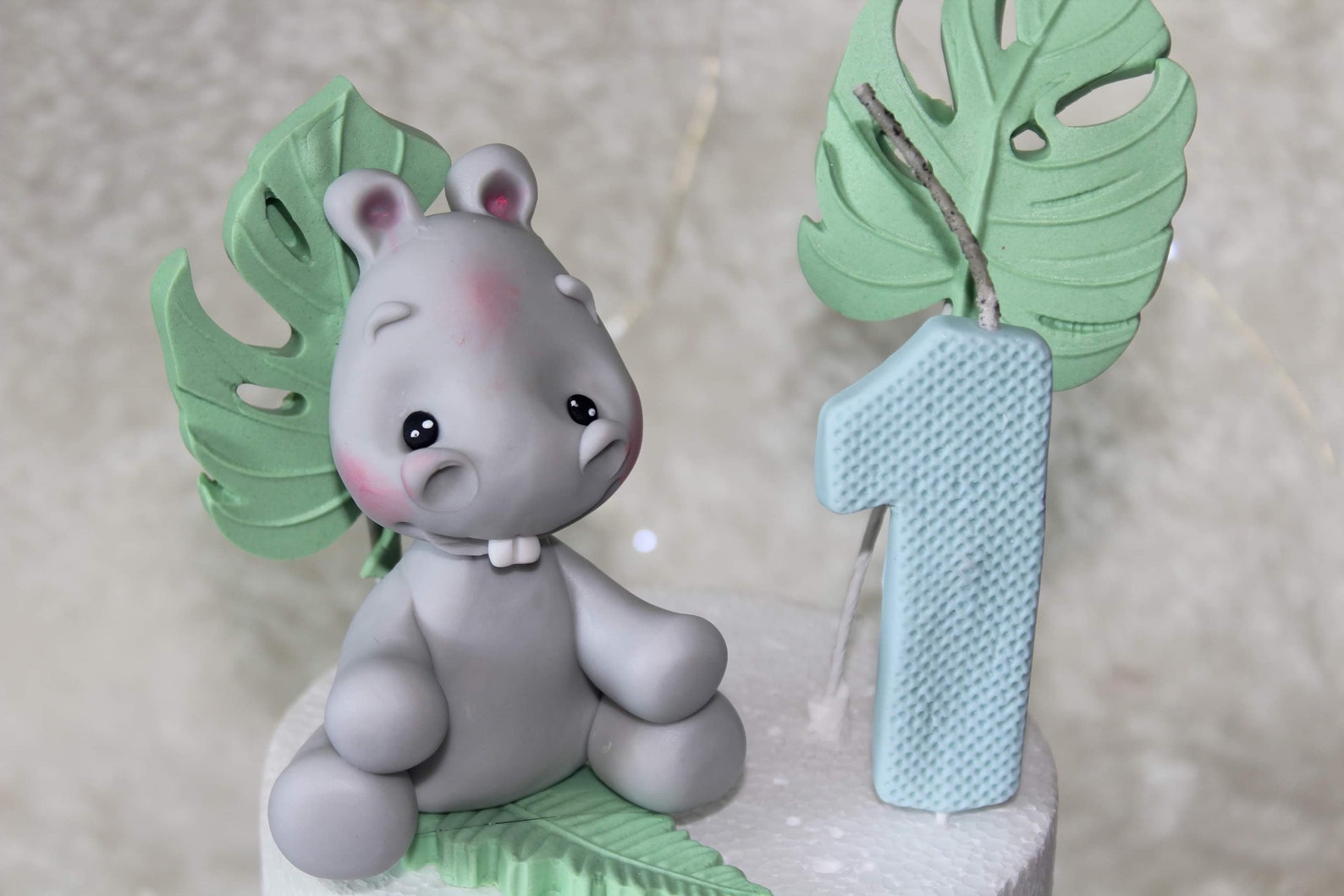 Hippo Topper Animals Cake Topper Jungle Cake Topper Grass - Etsy