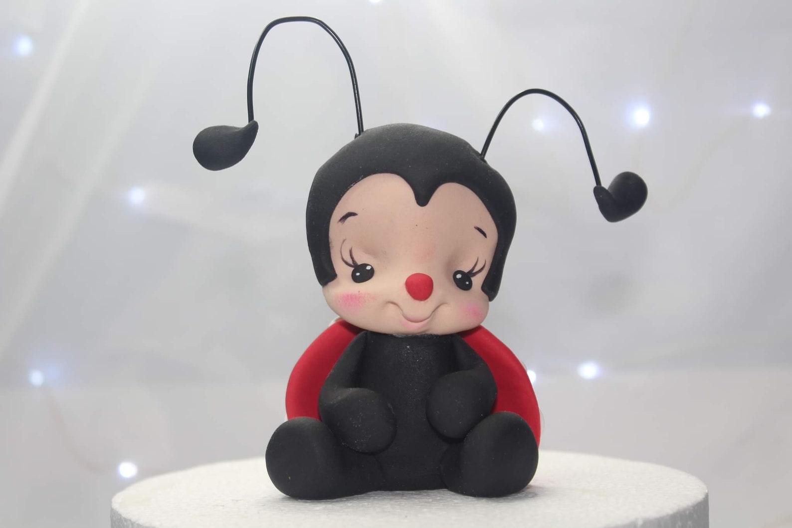 Ladybug Fondant, Cold Porcelain Ladybug Figure, Garden Party ...