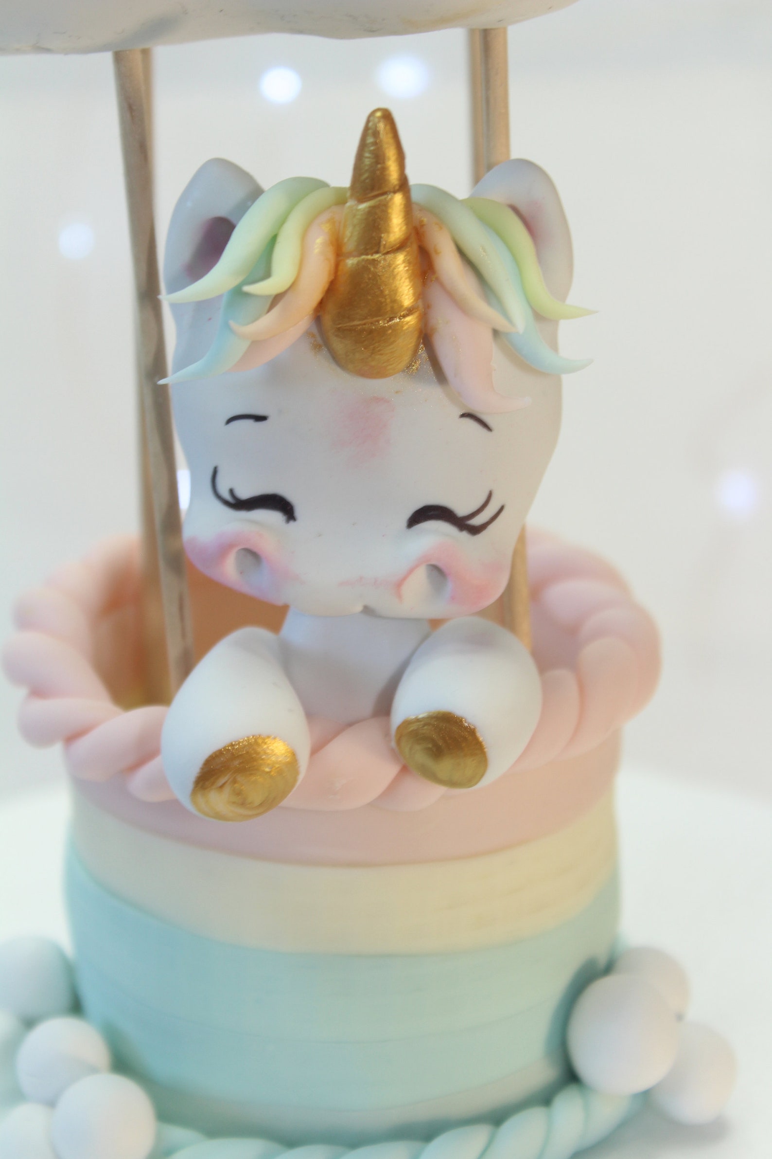 Fondant Unicorn Cake Topper and Balloon Cake Topper 17cm - Etsy