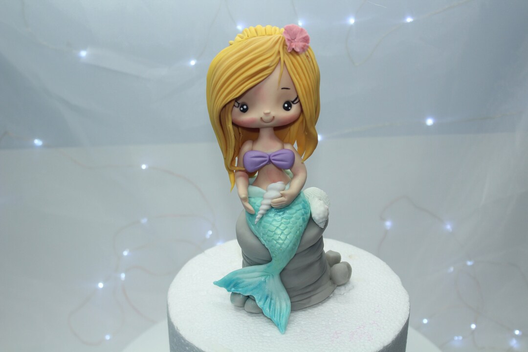 Fondant Mermaid Cold Porcelain Mermaid Doll Under the Sea - Etsy
