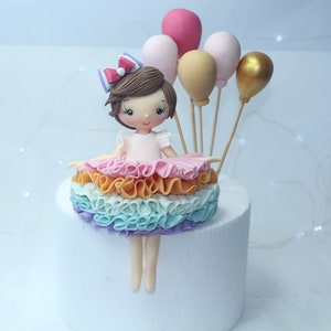Girl Cake Topper, Person Figurine, Handmade Figurine Doll, Handmade ...