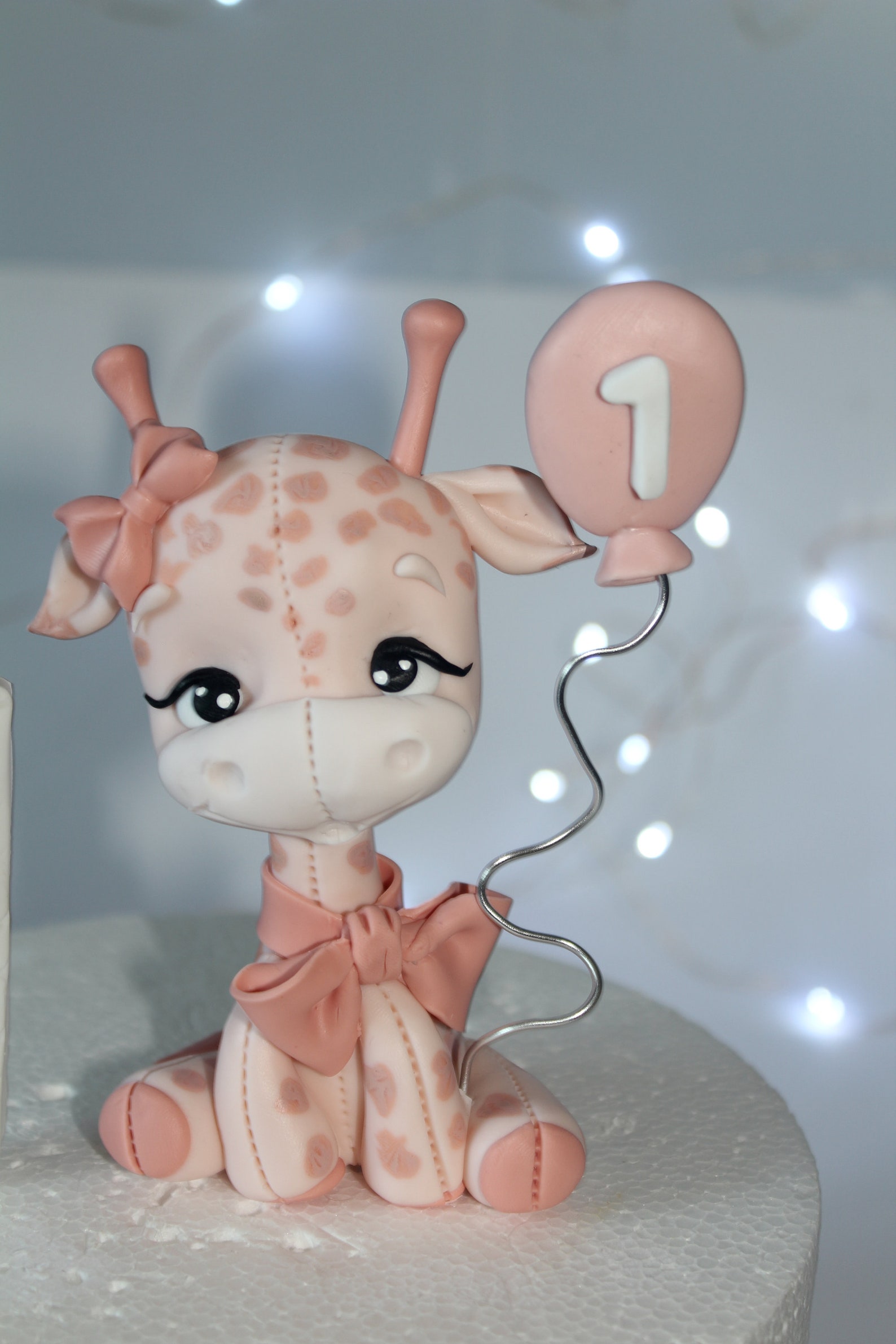 Giraffe in Fondant or Cold Porcelain, Savannah Cake Topper, Party ...