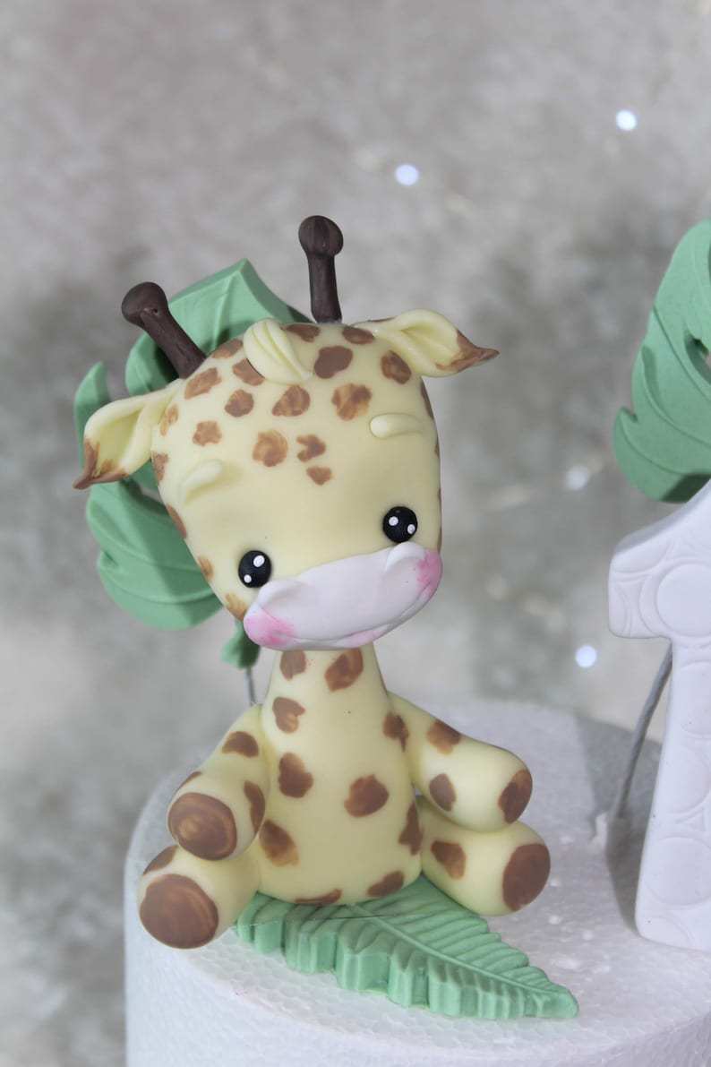 Giraffe Topperanimals Cake Topperjungle Cake Topper Grass - Etsy