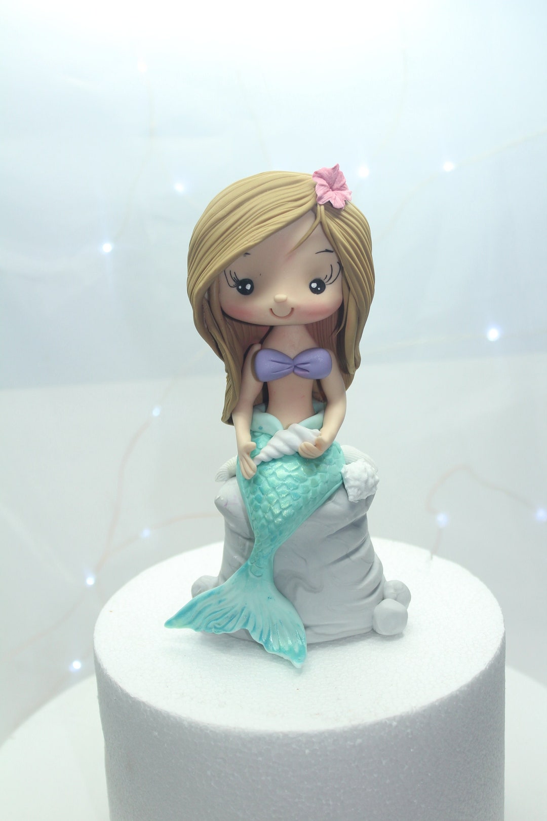 Fondant Mermaid, Cold Porcelain Mermaid Doll, Under the Sea Party ...