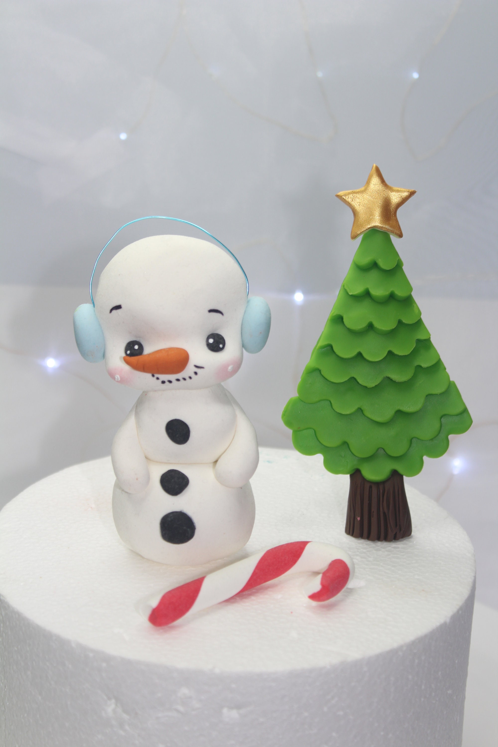 Snowman Fondant Figure for Birthday and Christmas Cake,tortendekoration ...