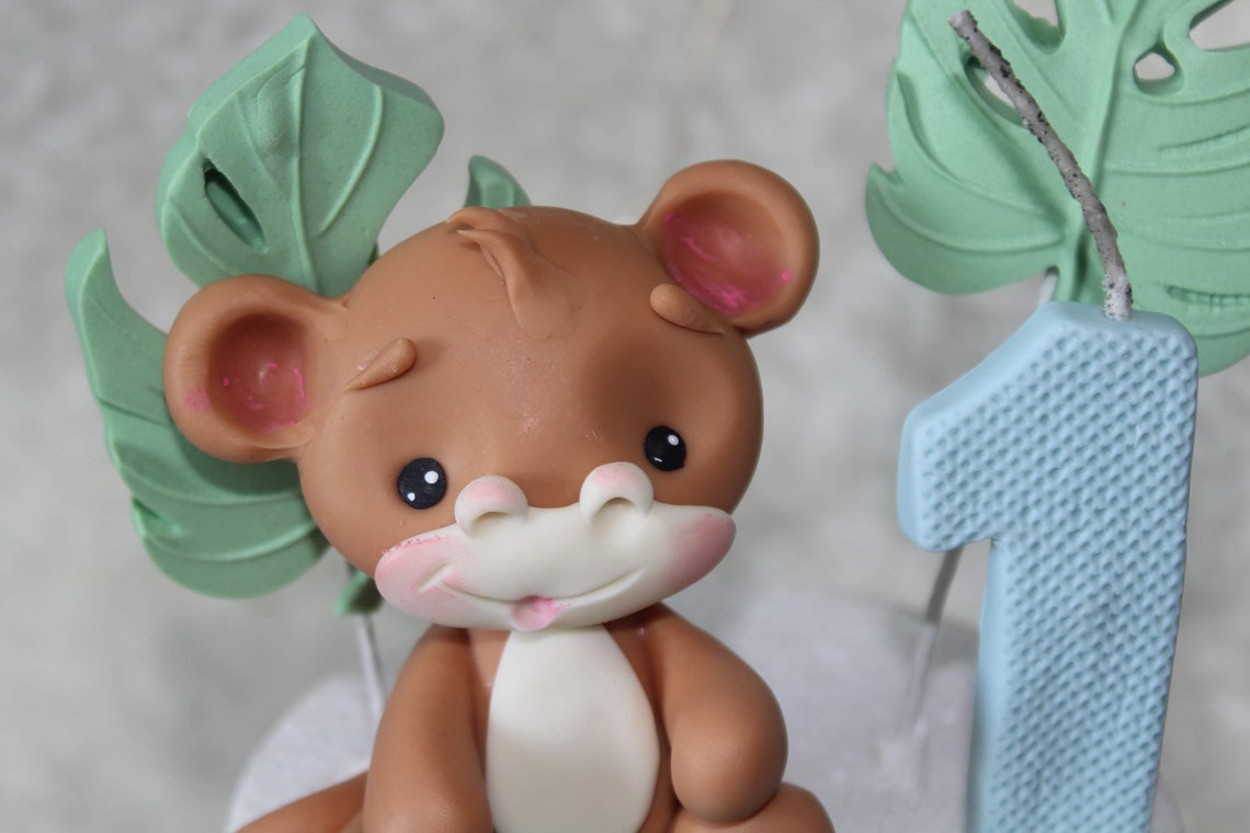 Monkey Topper Animals Cake Topper Jungle Cake Topper Grass - Etsy