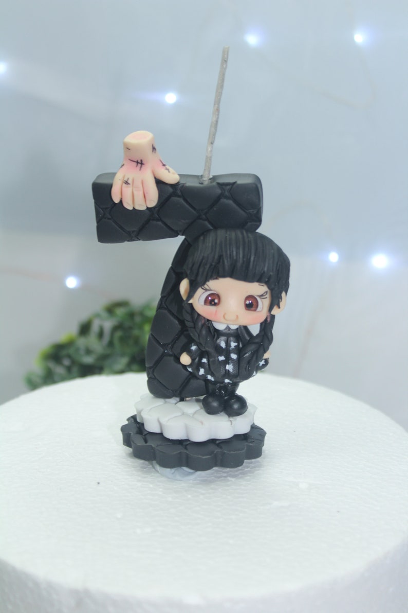 Candle Girl Wednesday Addams Inspired Candle Cold Porcelain - Etsy