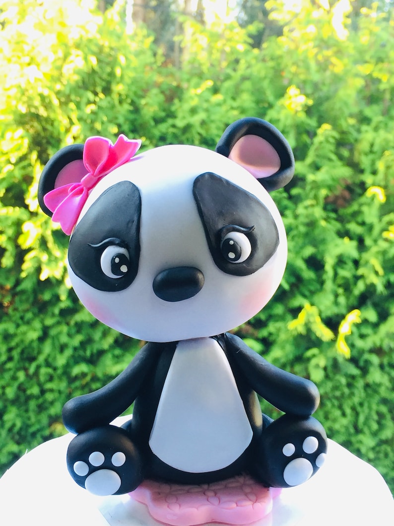 Panda Figure Bear Cake Topper in Fondant or Cold - Etsy