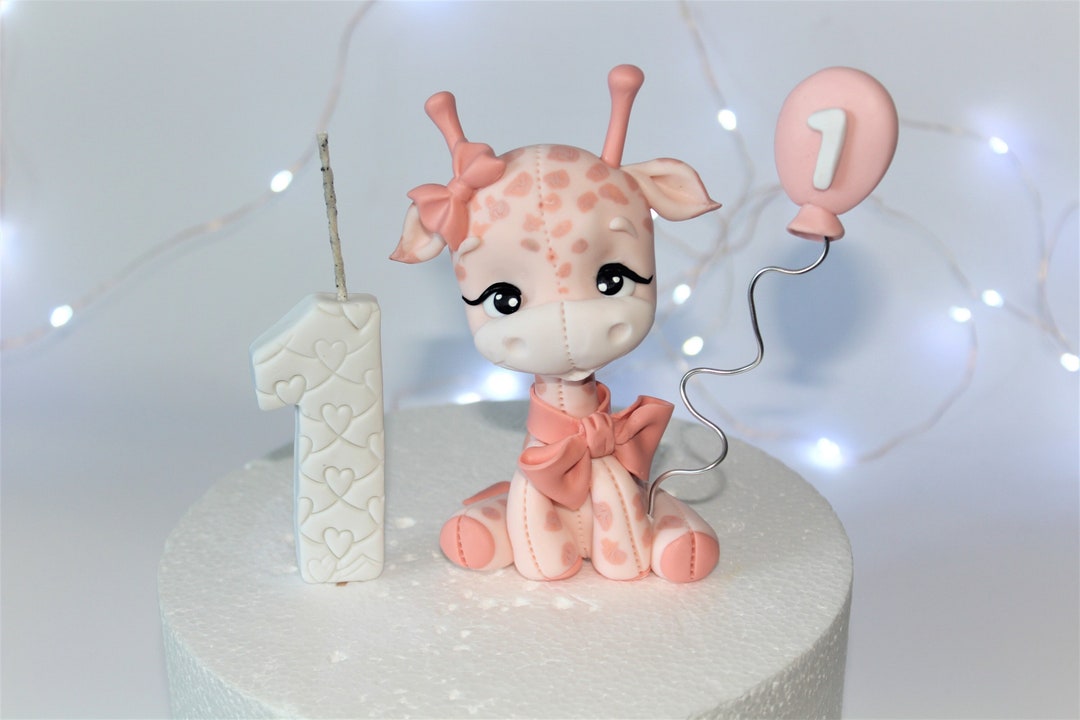 Giraffe in Fondant or Cold Porcelain, Savannah Cake Topper, Party ...
