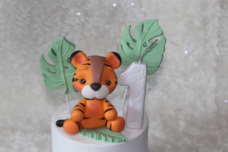 Tiger Topper Animals Topper Jungle Cake Topper Grass Cake - Etsy