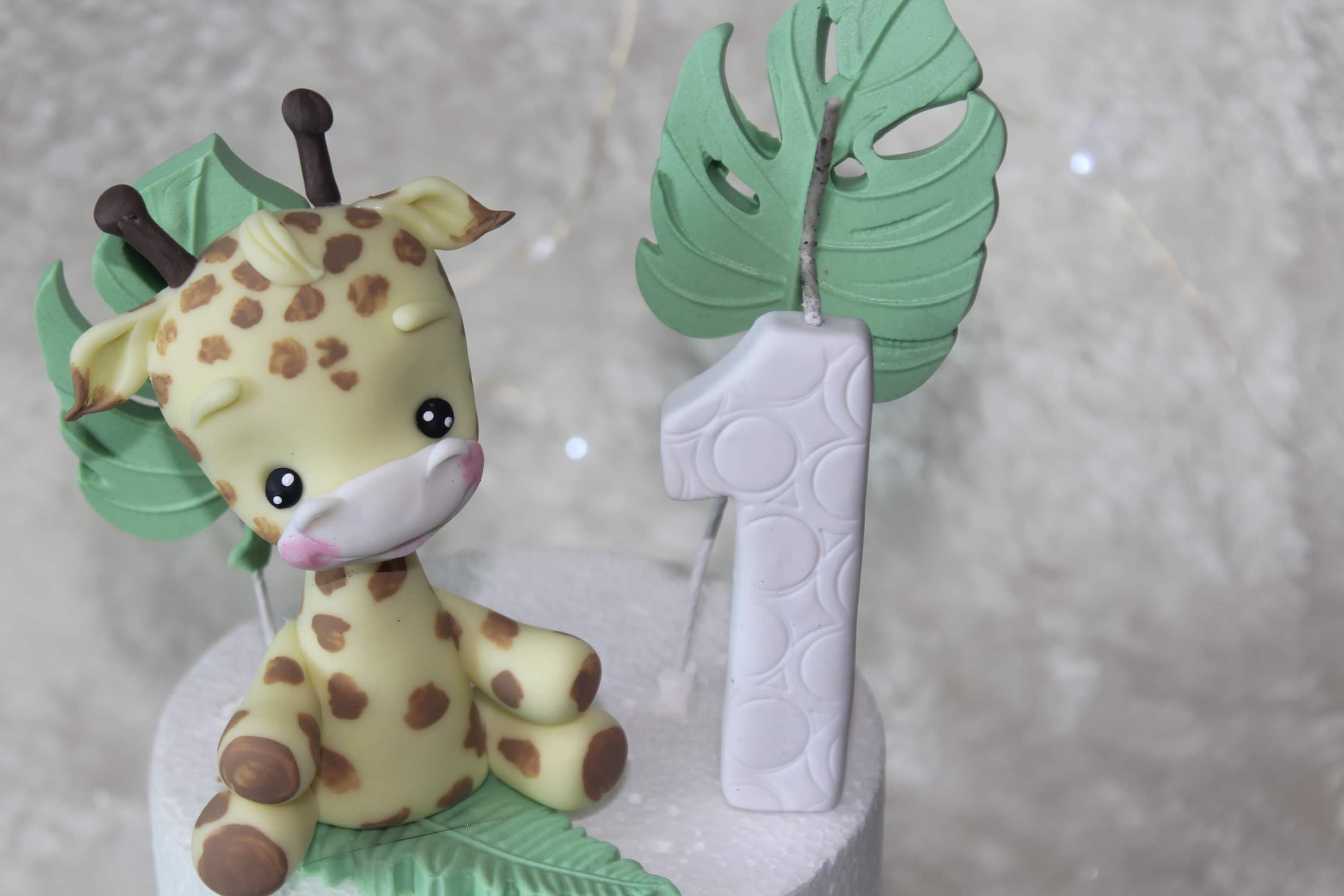 Giraffe Topper, Animals Cake Topper, Jungle Cake Topper, Grass Cake ...