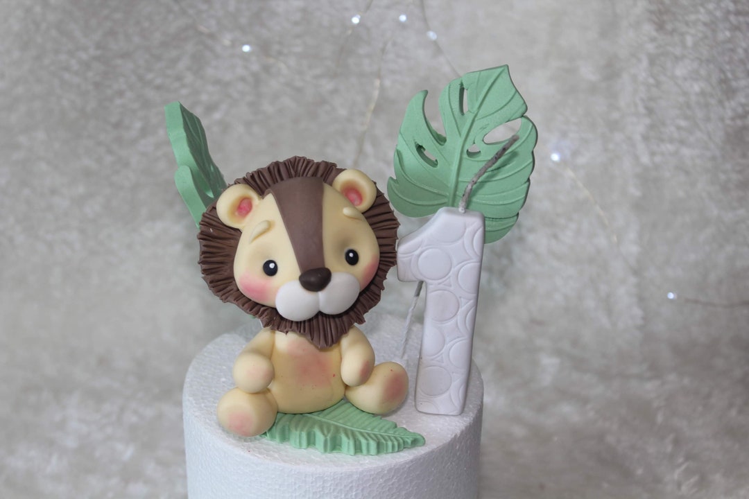 Lion Topper Animals Cake Topper Jungle Cake Topper Grass - Etsy