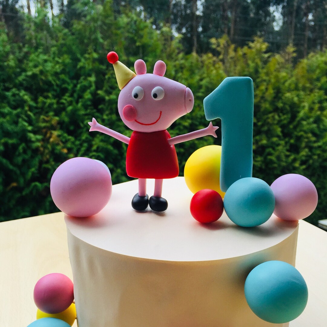 Pig Candle Spheres Cake Topper 7cm in Fondant or Cold Porcelain ...