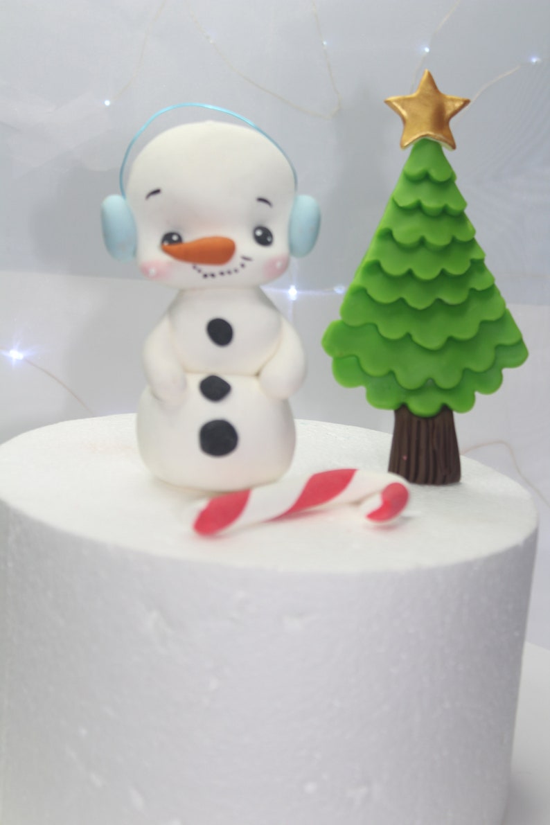 Snowman Fondant Figure for Birthday and Christmas Cake,tortendekoration ...