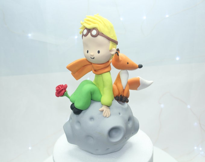 Little Prince Figure in Fondant, Edible Cake Topper, Cold Porcelain ...