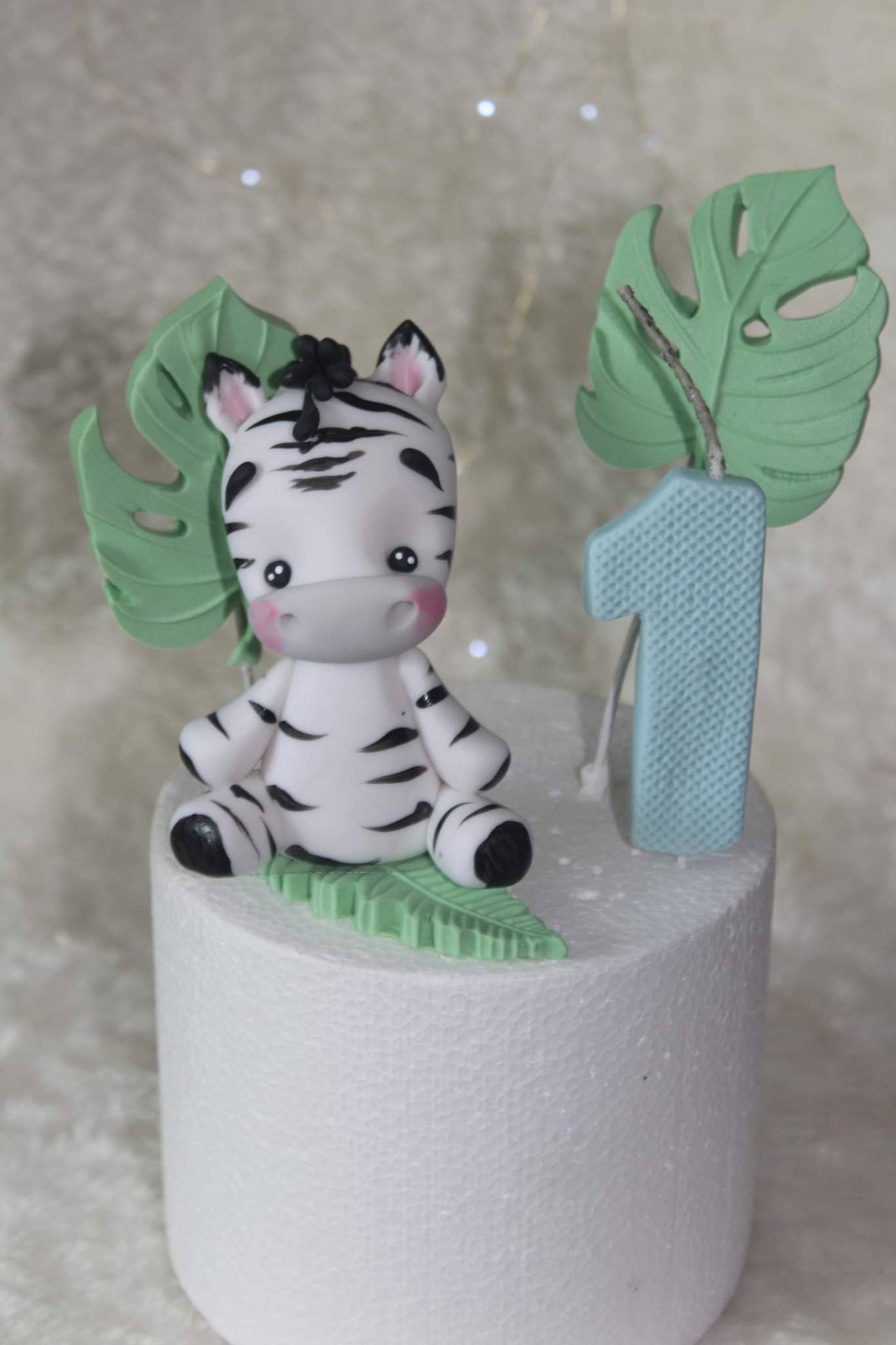 Safari Cake Topper Zebra Cake Topper Cold Porcelain Jungle - Etsy