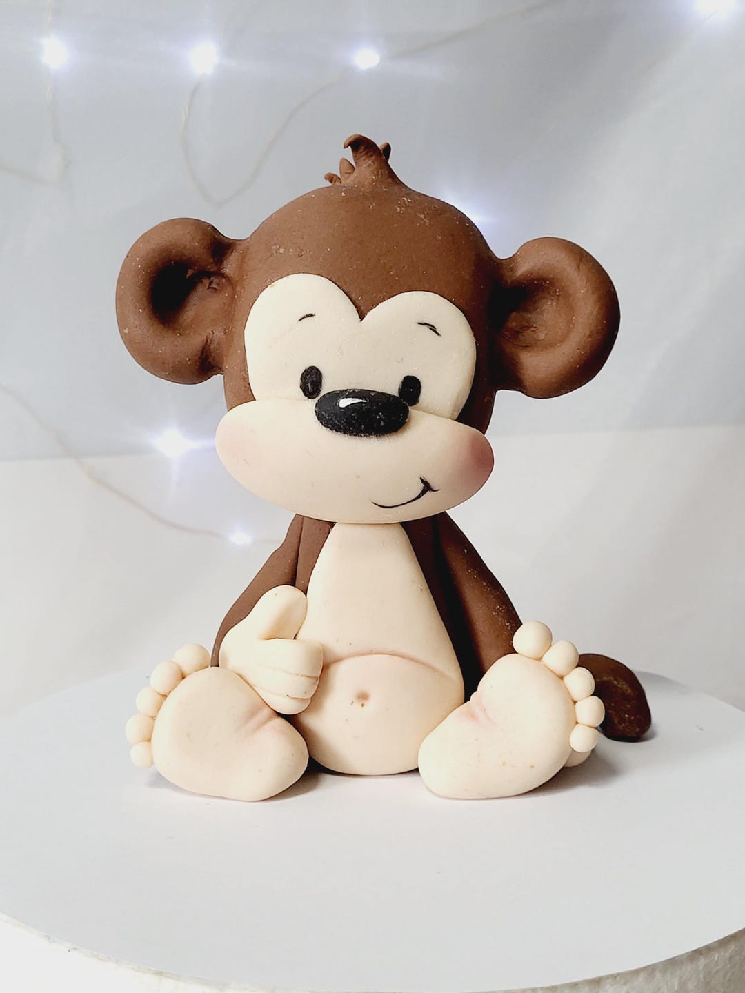 Monkey Cake Topper, Monkey Decoration, Forest Cake, Fondant Cake Topper ...