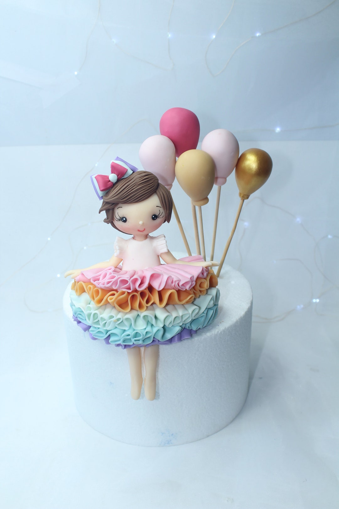 Girl Cake Topper, Person Figurine, Handmade Figurine Doll, Handmade ...