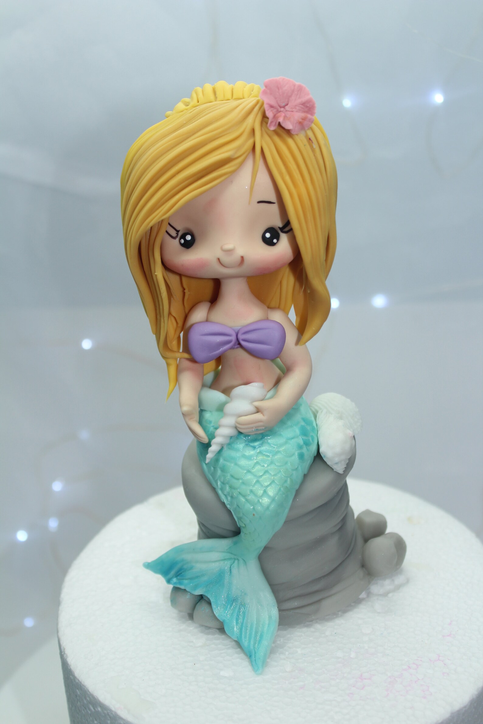 Fondant Mermaid, Cold Porcelain Mermaid Doll, Under the Sea Party ...