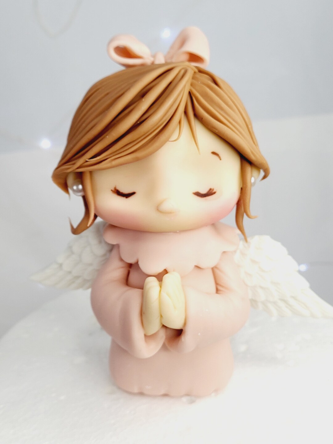 Girls Communion Pink Fondant Angels, First Communion Cake, Church Items ...