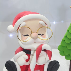 Santa Claus Fondant Topper for Christmas Cake in Sugarpaste or Cold ...