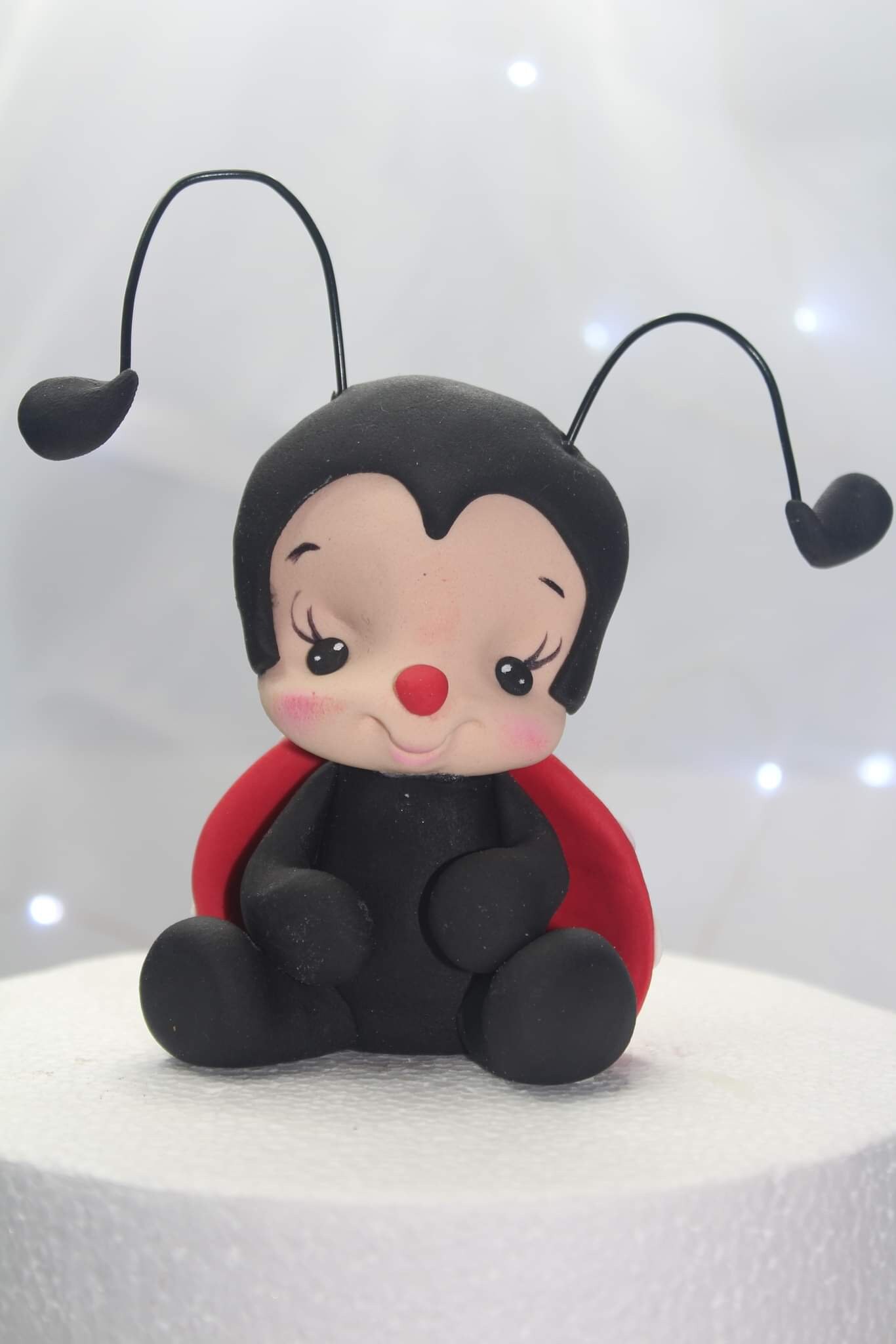 Ladybug Fondant, Cold Porcelain Ladybug Figure, Garden Party ...