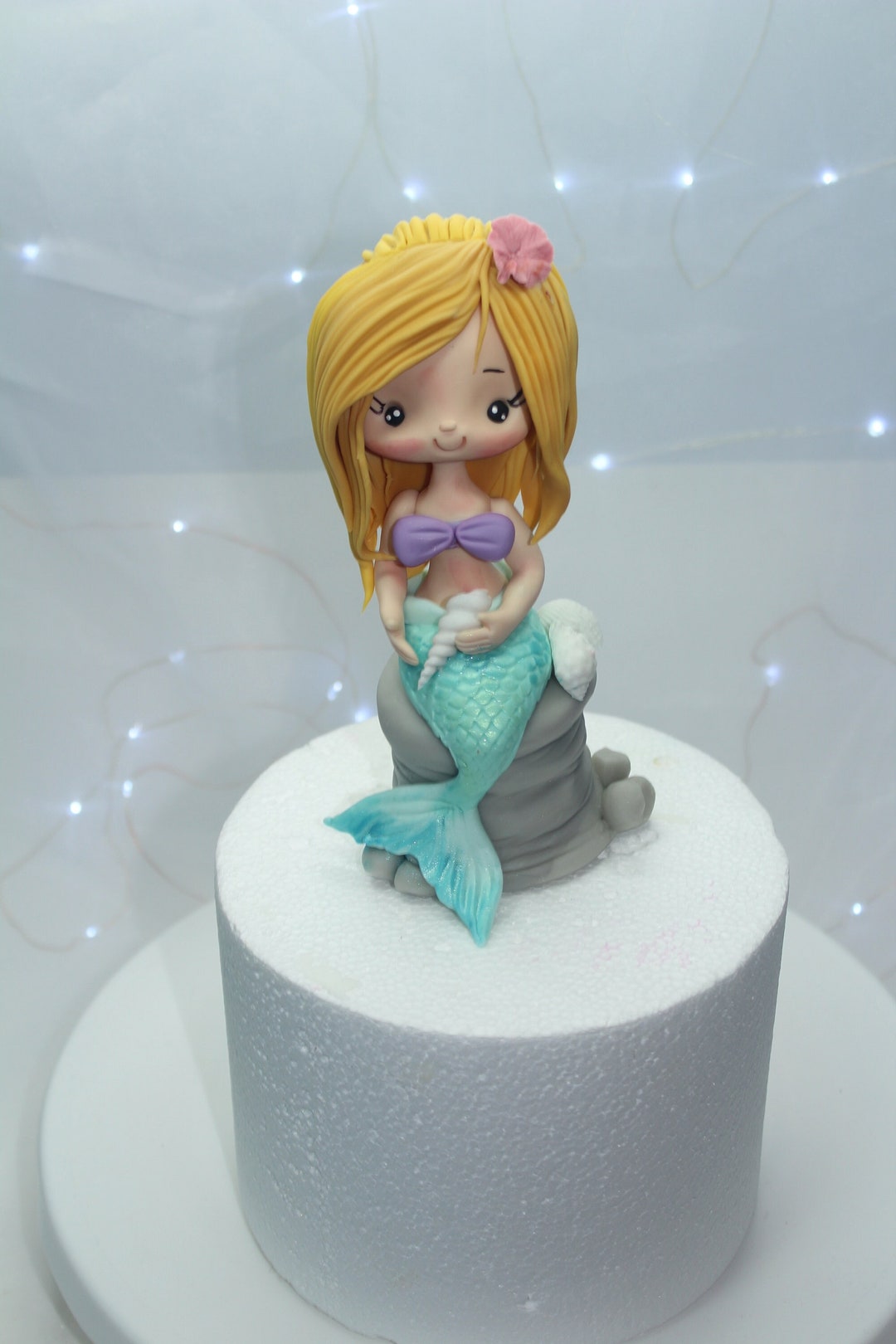 Fondant Mermaid, Cold Porcelain Mermaid Doll, Under the Sea Party ...