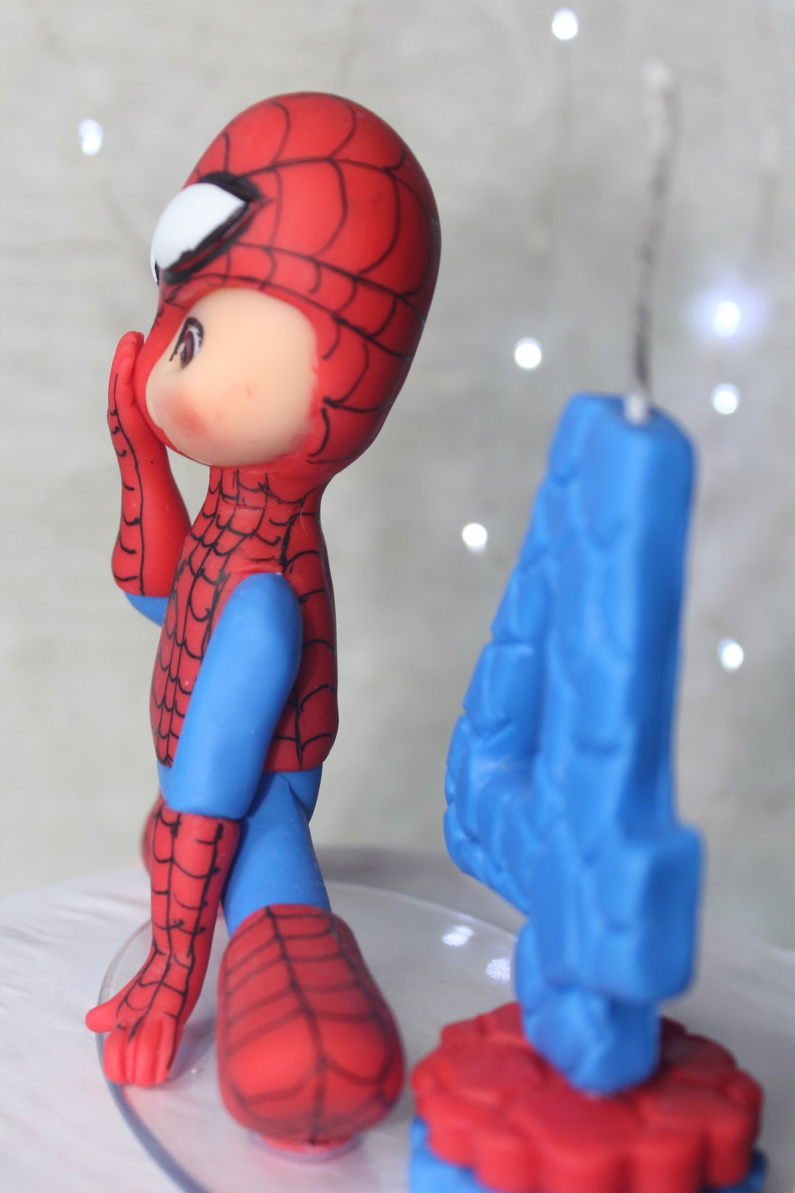 Spider-man Inspired Cake Decoration Birthday Candle Party - Etsy