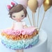 Girl Cake Topper, Person Figurine, Handmade Figurine Doll, Handmade ...