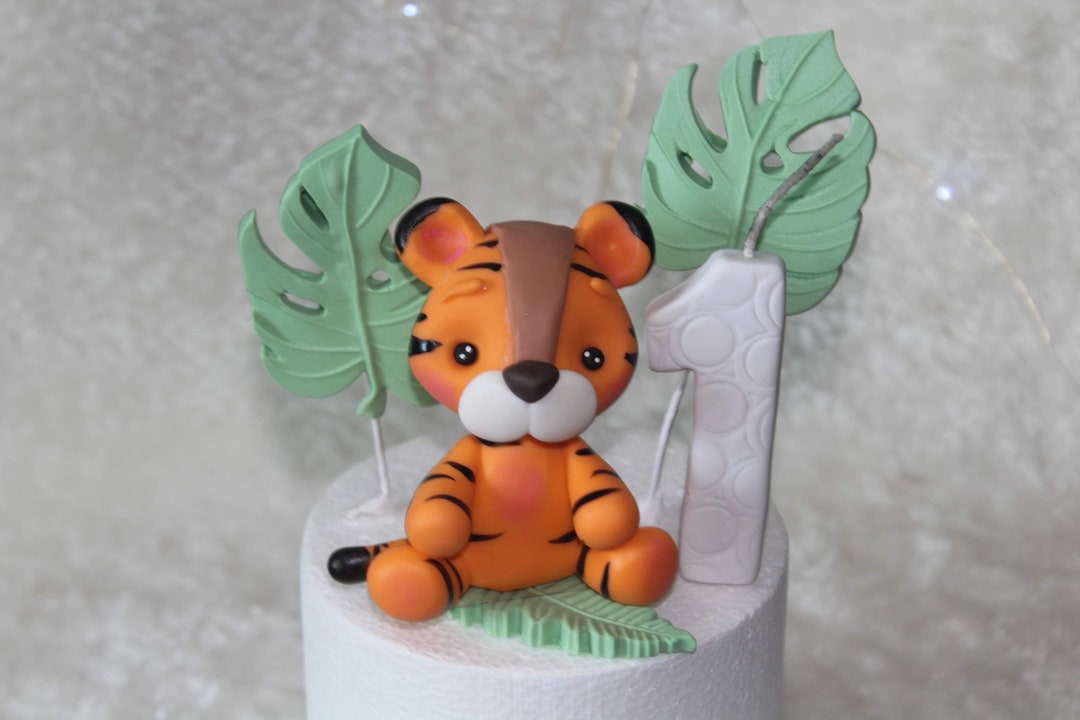 Tiger Topper, Animals Topper, Jungle Cake Topper, Grass Cake, Animals ...