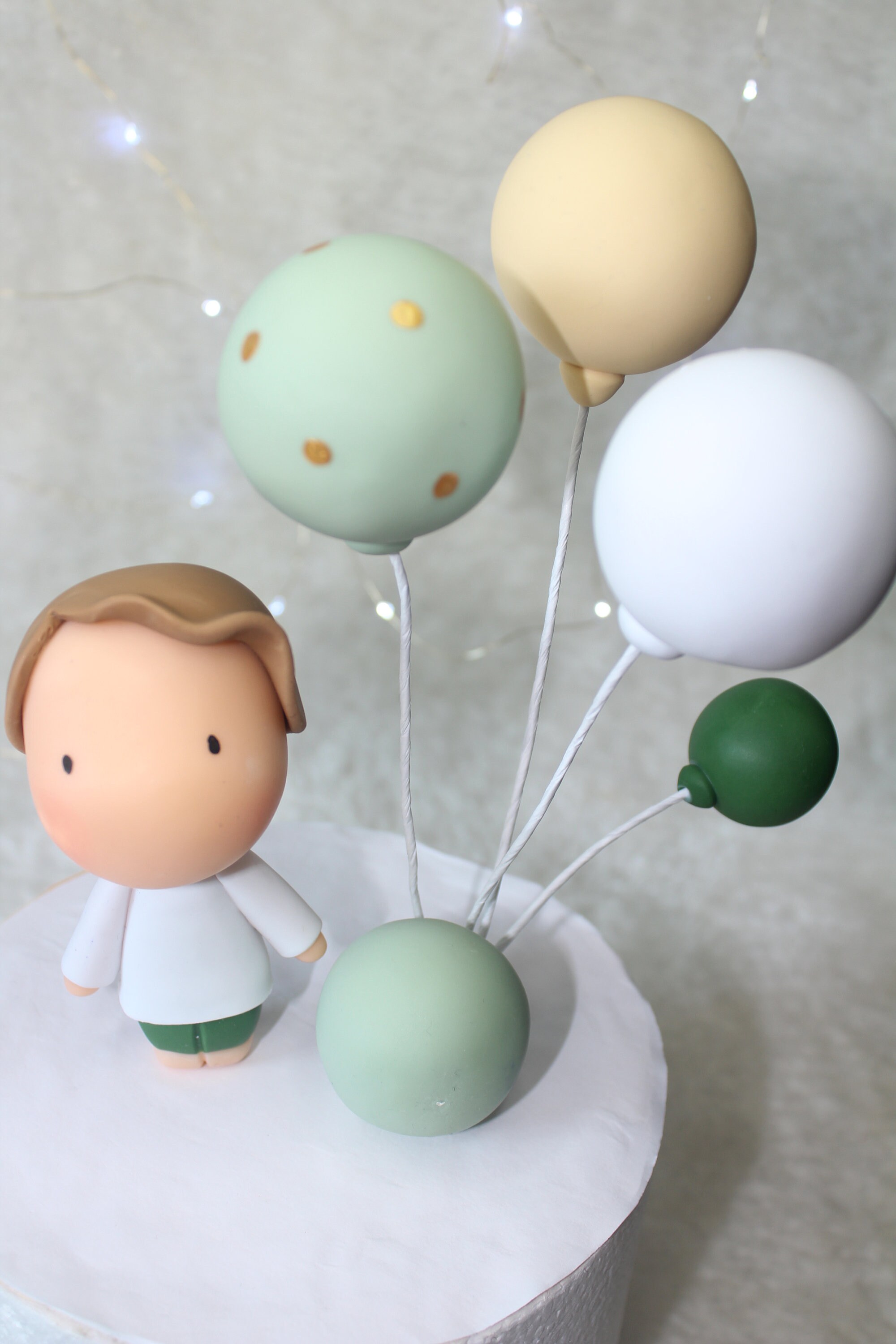 Boy Cake Topper With Ball Balloons Party Decoration Cake - Etsy