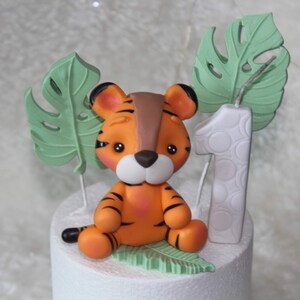 Tiger Topper, Animals Topper, Jungle Cake Topper, Grass Cake, Animals ...
