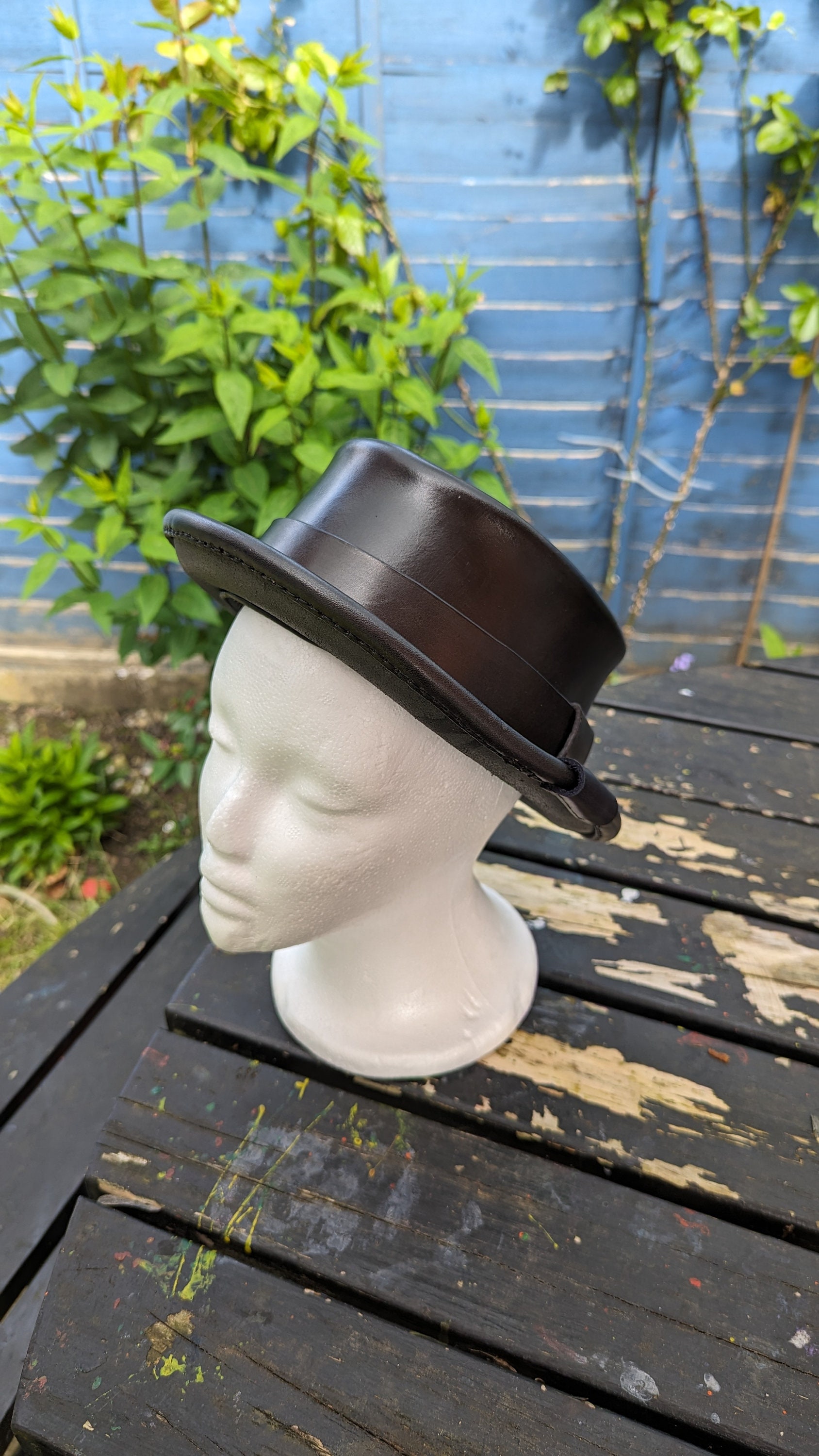 Pork Pie Hat With Wet Moulded Skull Feature. - Etsy