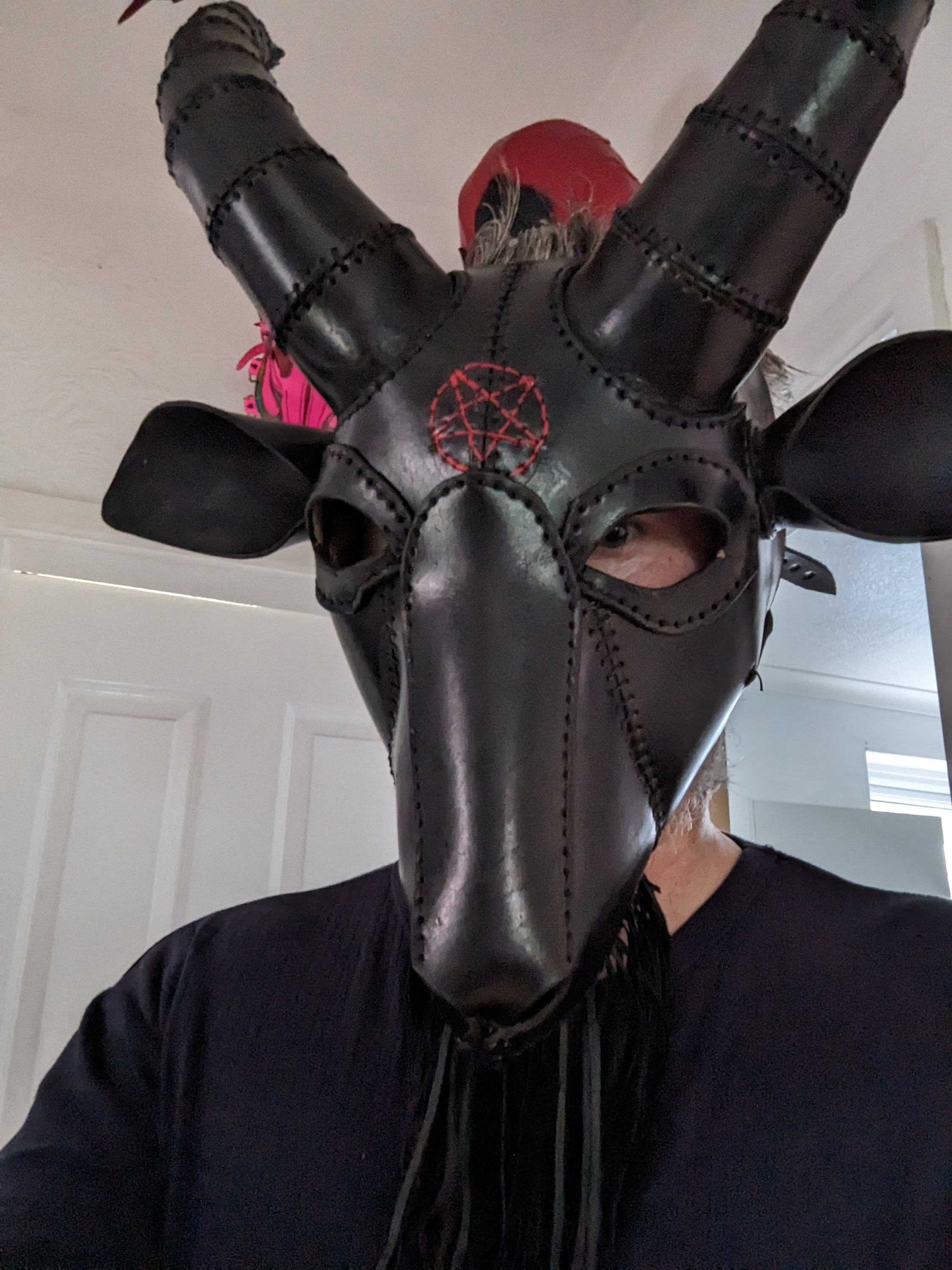 Baphomet Leather Mask - Etsy