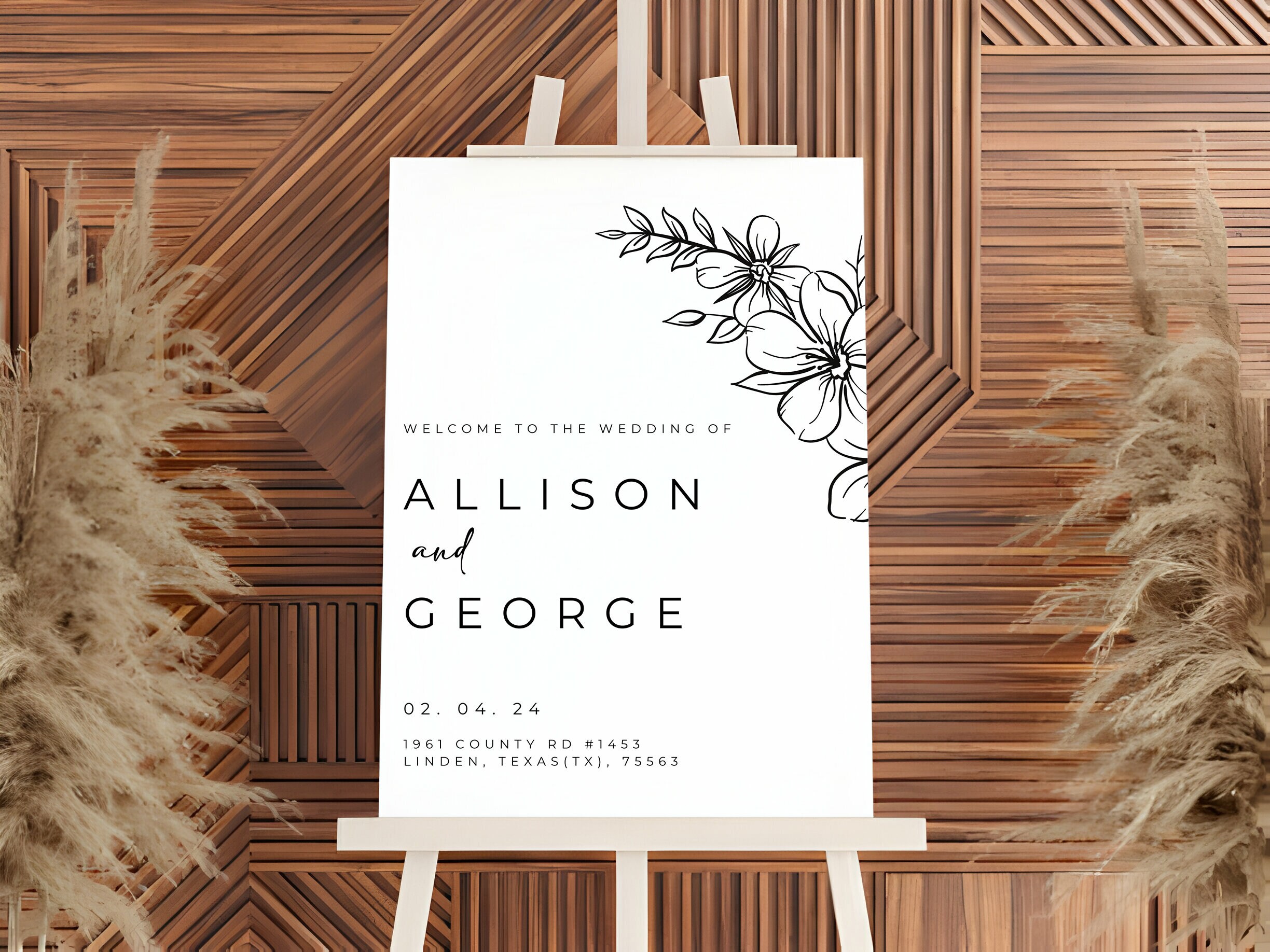 Minimalist Welcome Welcome Sign, Simple Welcome Sign, Wedding Welcome ...