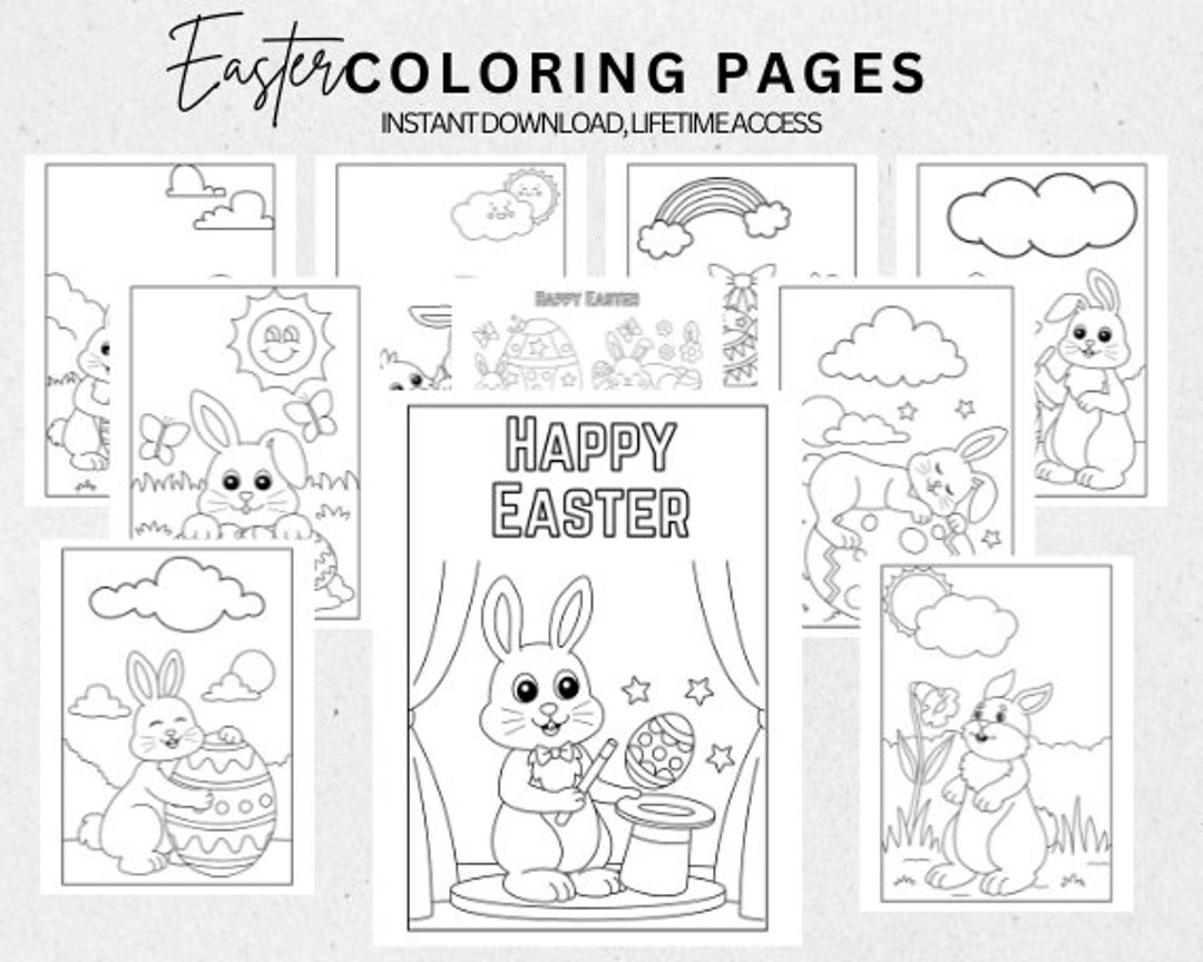 Cute Easter Coloring Pages, Printable Easter Coloring Pages, Coloring ...