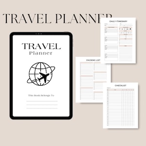 Travel Planner Printable Planner Digital Holiday Planner Vacation ...