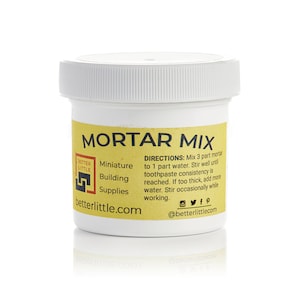 Mortar Mix 3oz & Mini Trowel Set | Miniature DIY Craft | Miniatures ...