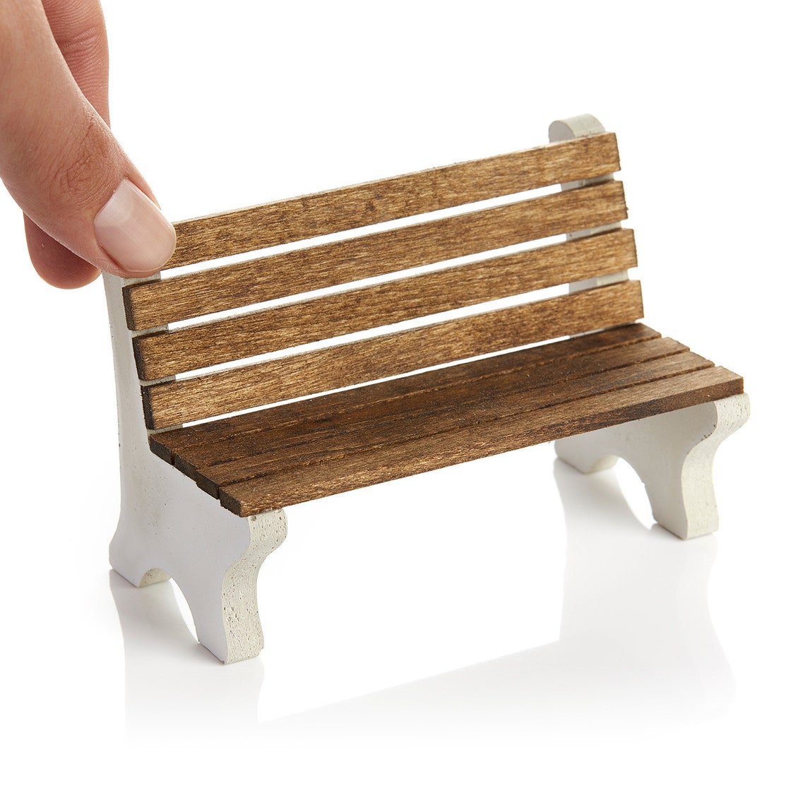 1:12 Scale Mini Outdoor Bench | Dollhouse Miniature Furniture ...