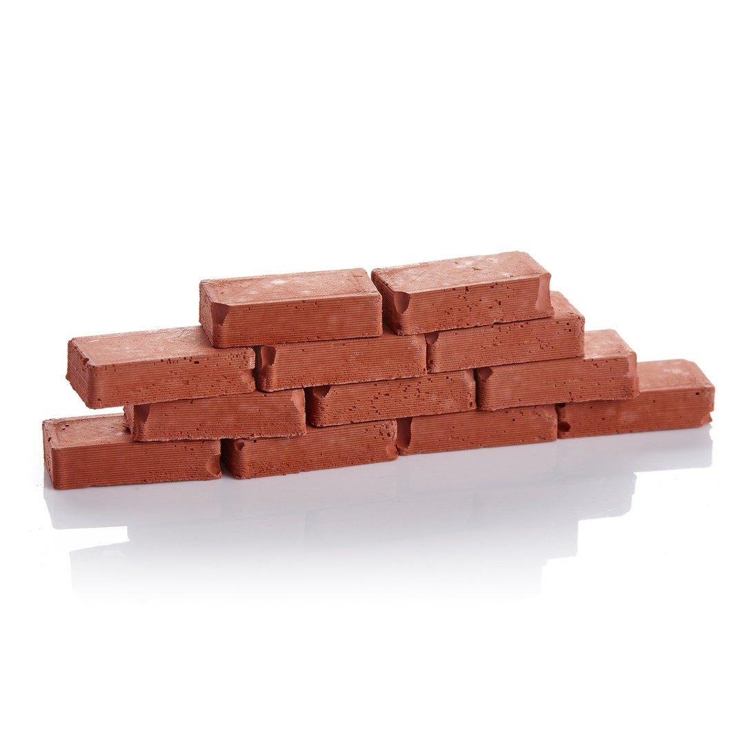 1:12 Scale Mini Red Solid Brick (50 PK) | 112 Scale Diorama Supplies ...
