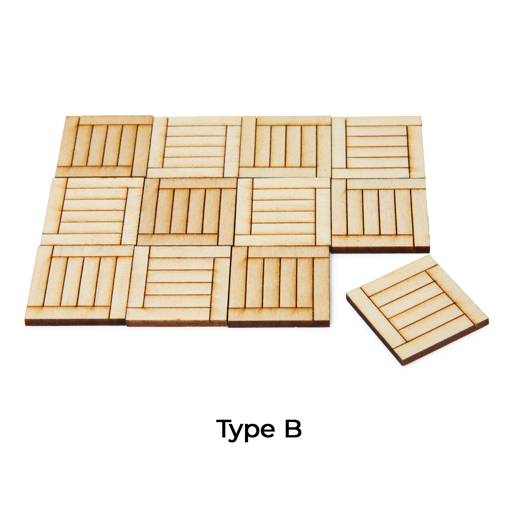 1:12 Scale Real Wood Floor Tiles | Dollhouse Furniture | Miniature ...