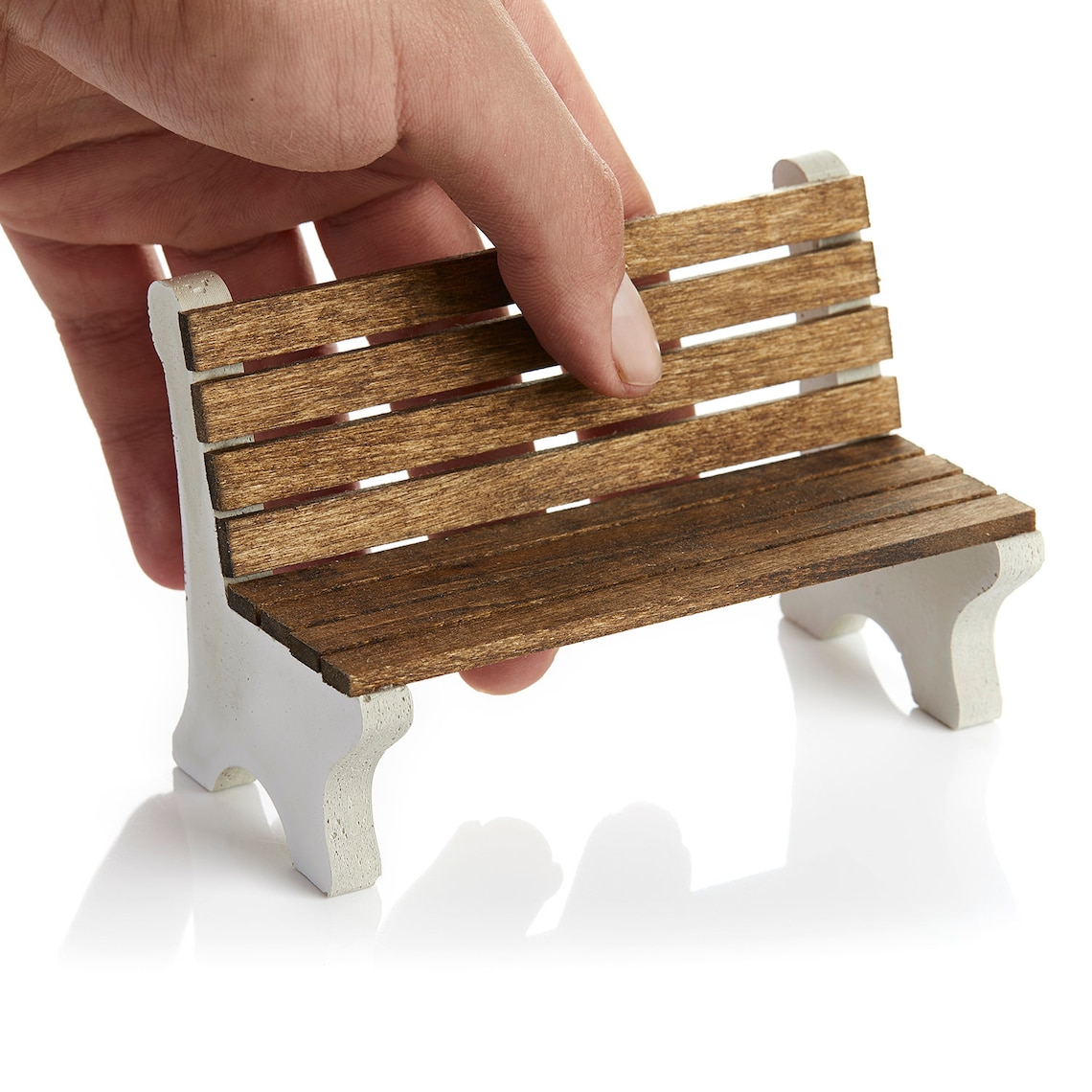 1:12 Scale Mini Outdoor Bench | Dollhouse Miniature Furniture ...