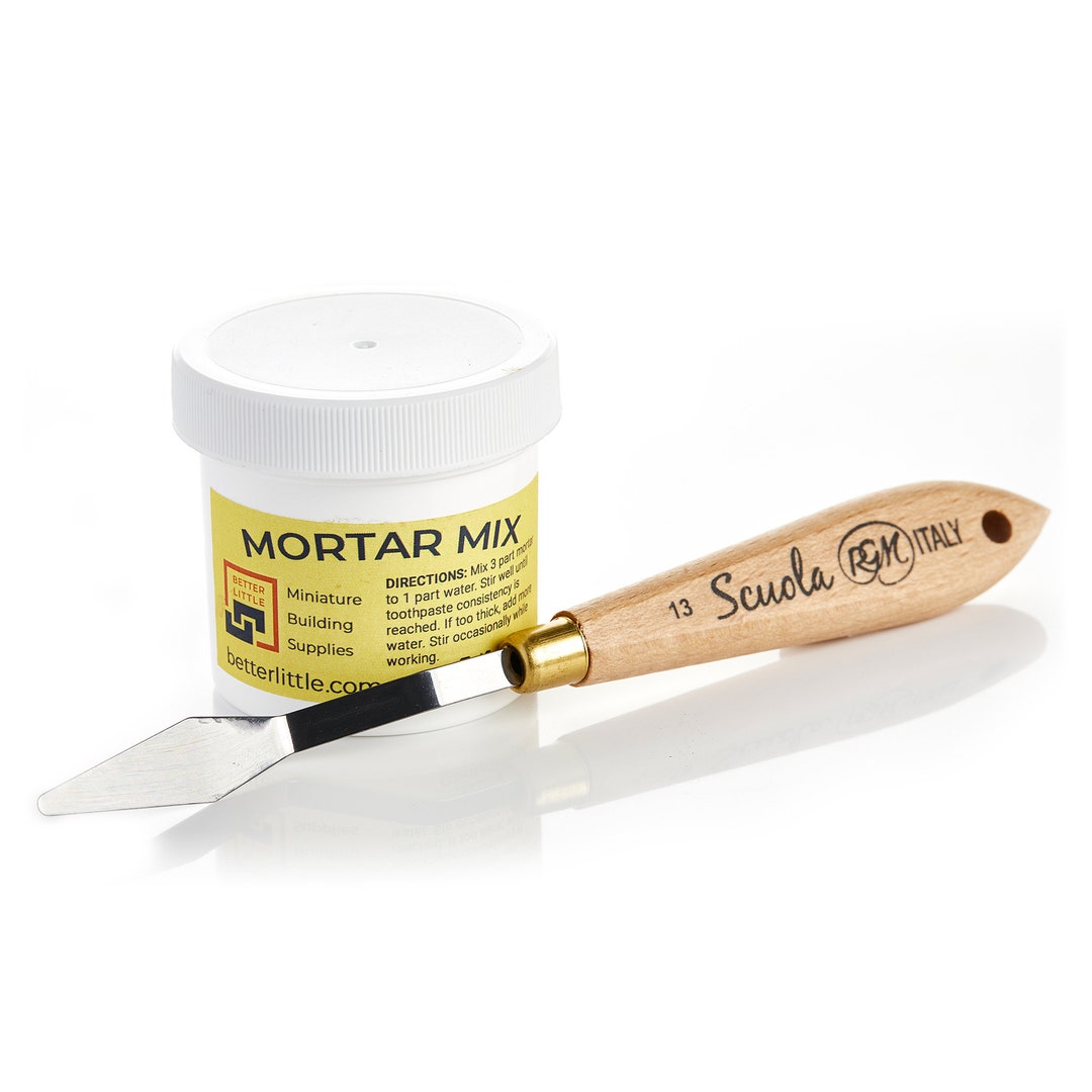 Mortar Mix 3oz & Mini Trowel Set | Miniature DIY Craft | Miniatures ...